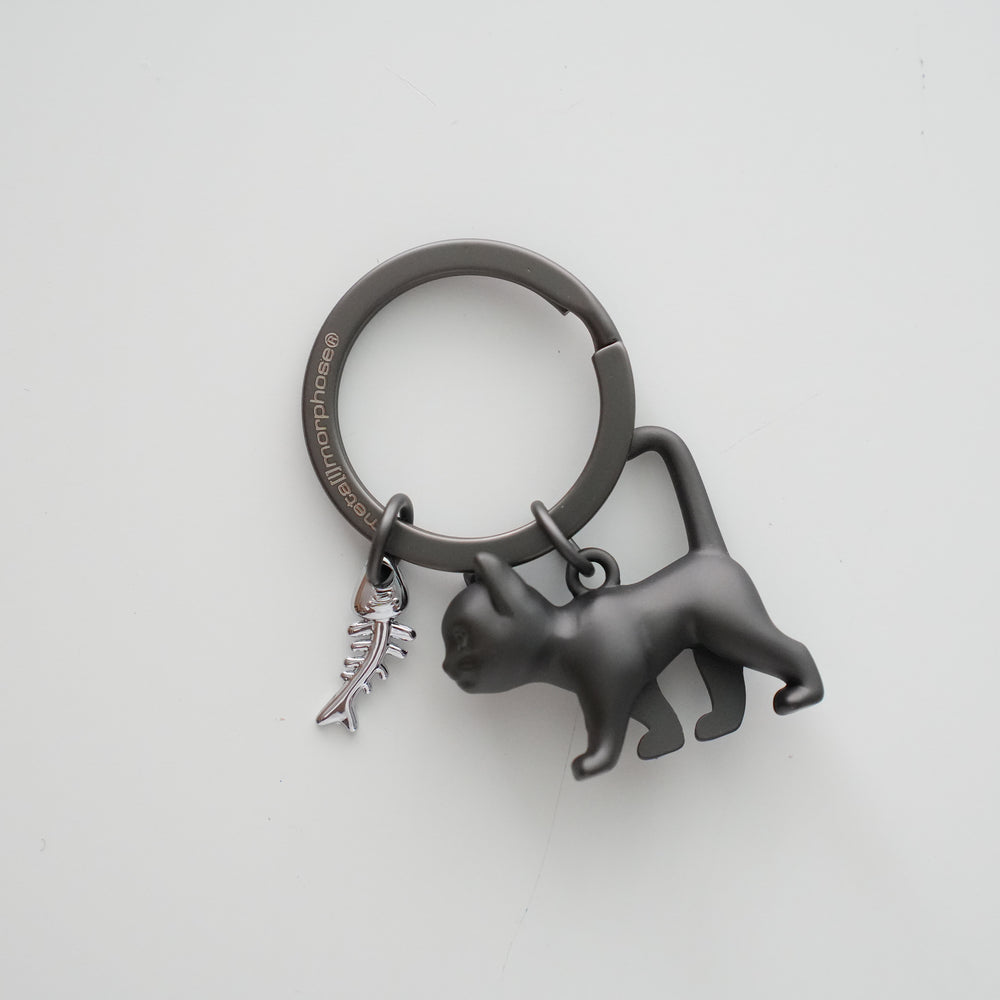 METAL KEY RING CAT